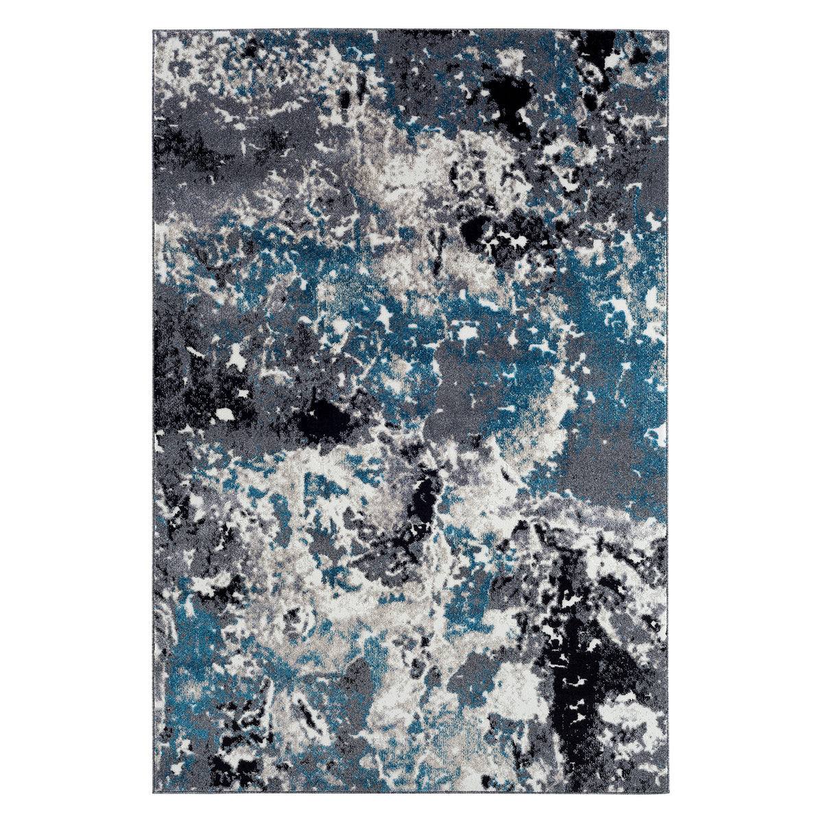Shop Modern Grey and Blue Abstract Rug - Galeria Home Store