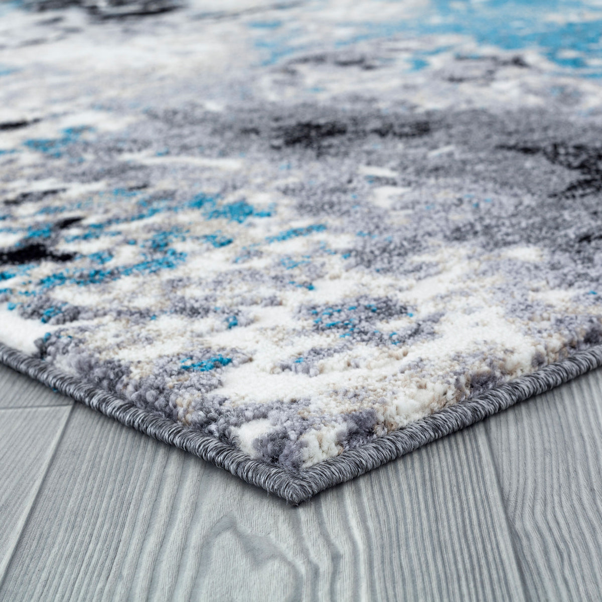 Shop Modern Grey and Blue Abstract Rug - Galeria Home Store