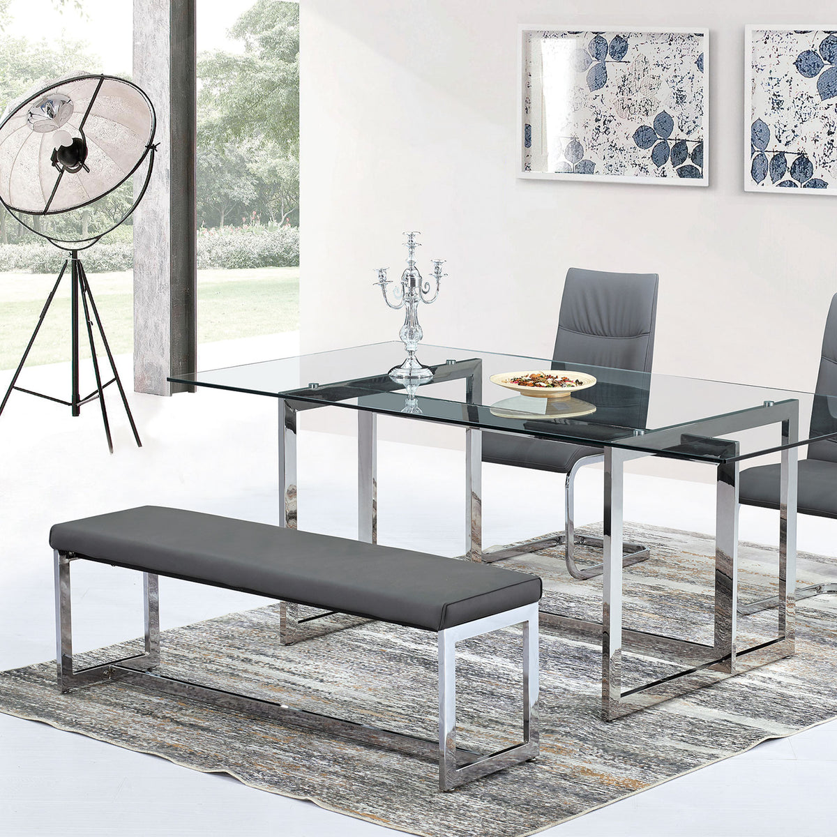 Shop Grey Dining Bench - Galeria Home Store