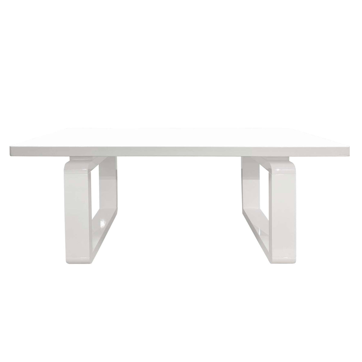 Shop Rectangular Dining Table MDF White High Gloss Top and Leg ...