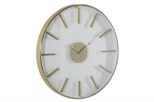Shop Large Round Gold Stainless Steel Modern Wall Clock - Galeria Home ...