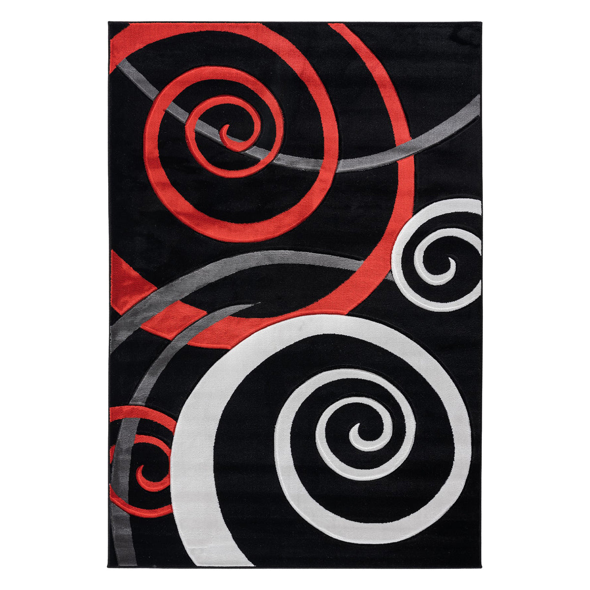 Shop Modern Black and Red Abstract Rug - Galeria Home Store