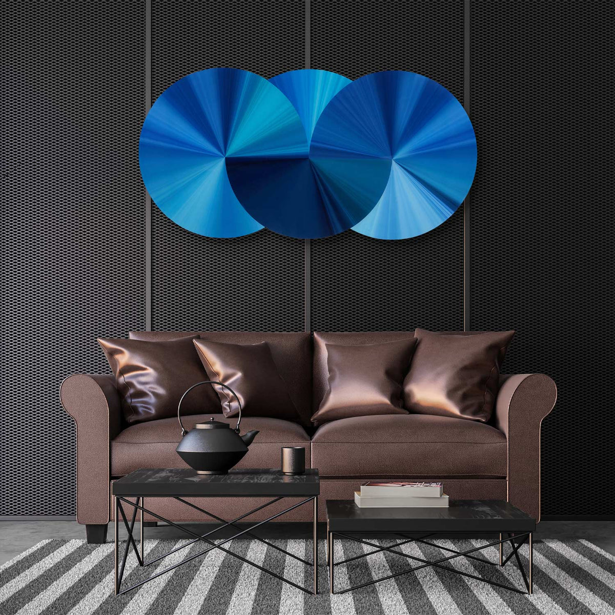 Shop Acrylic Art - Blue Geometric Wall Art Decor - Galeria Home Store