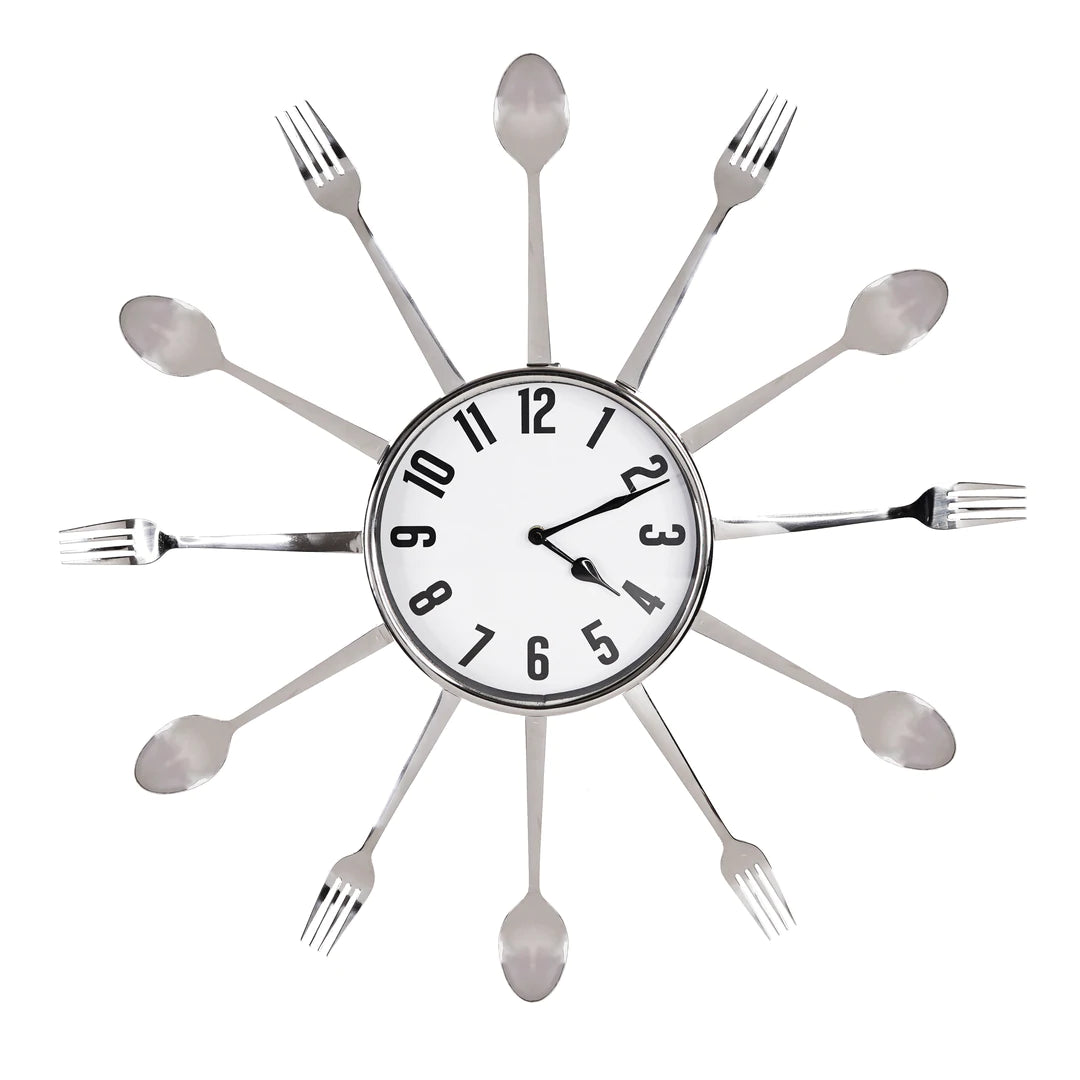 Shop Stainless Steel Utensil Wall Clock - Galeria Home Store